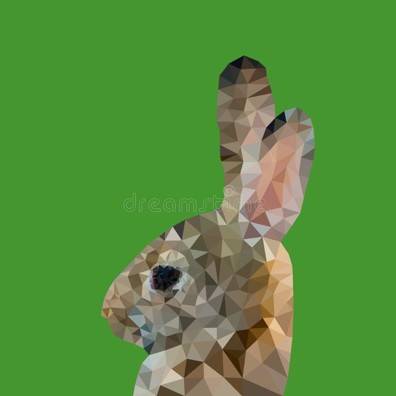 A Polygonal Vector Illustration of Rabbit Stock Vector - Illustration ...