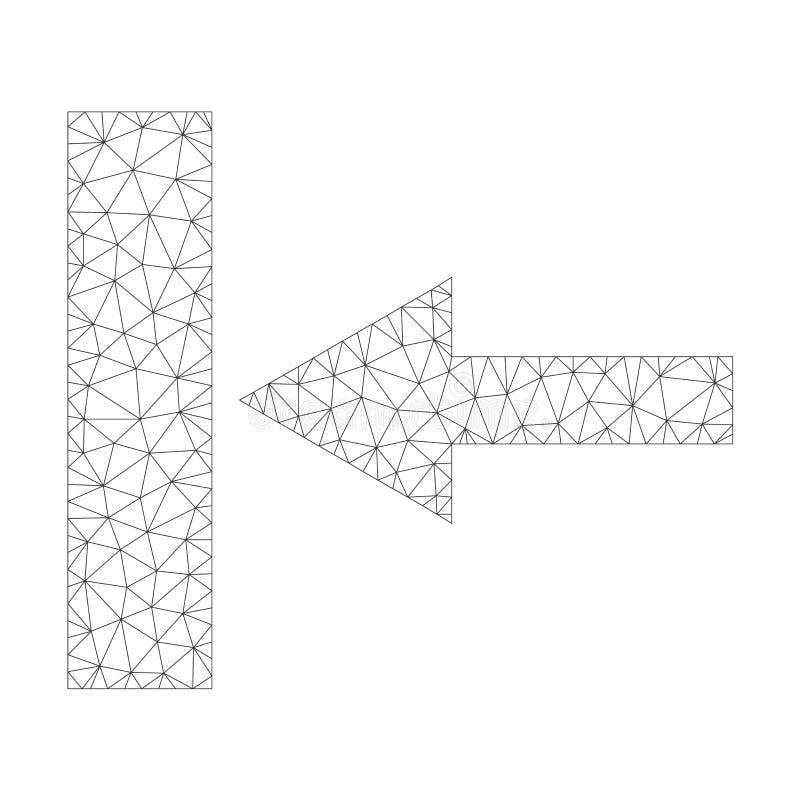 Mesh Vector Move Left Icon stock vector. Illustration of frame - 134941169
