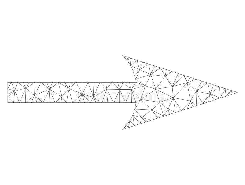 Mesh Vector Sharp Arrow Right Icon Stock Vector - Illustration of mesh ...