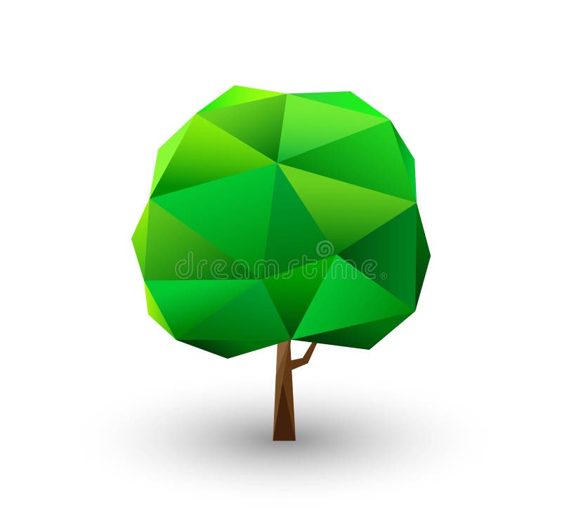 Polygonal Vector Tree. Low Poly Vector Illustration Stock Vector ...