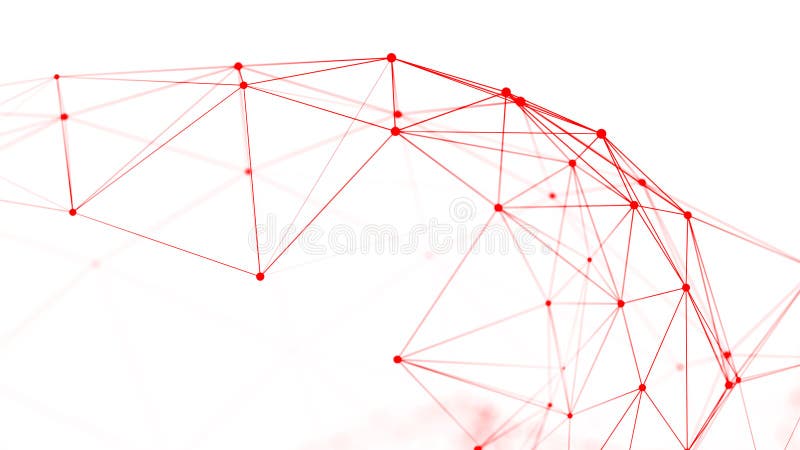 Polygonal White Background with Connecting Dots and Lines. Network Connection Structure. Plexus ...