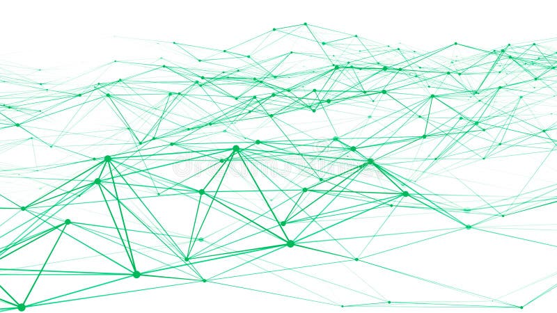 Polygonal White Background with Connecting Dots and Lines. Network Connection Structure. Plexus ...