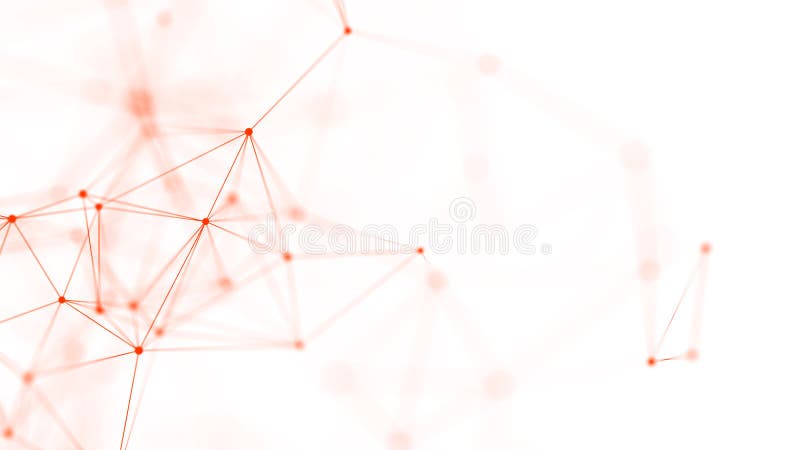 Polygonal White Background with Connecting Dots and Lines. Network Connection Structure. Plexus ...