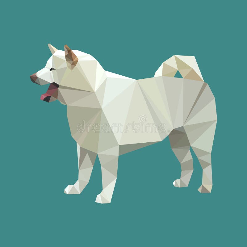 Polygonal White Dog, Poly Low Abstract Animal, Vector Stock Vector ...