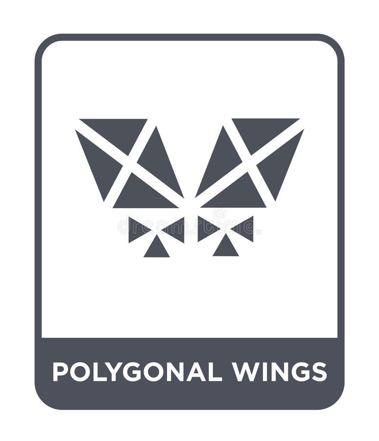 Polygonal Wings Icon on White Background. Simple Element Illustration ...