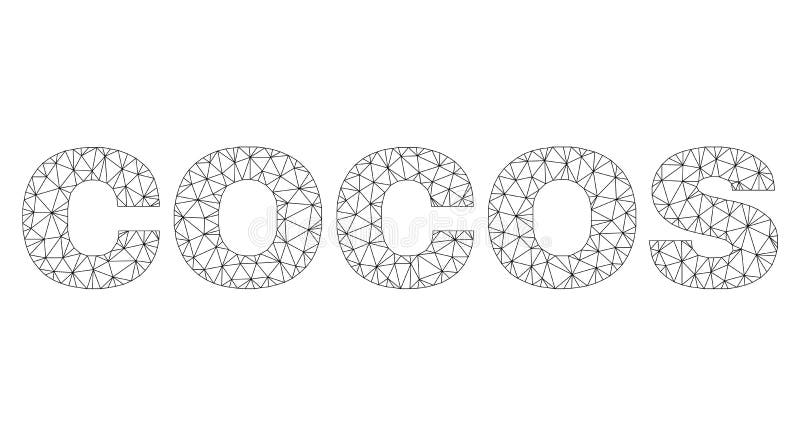Polygonal Wire Frame COCOS Text Label Stock Vector - Illustration of ...