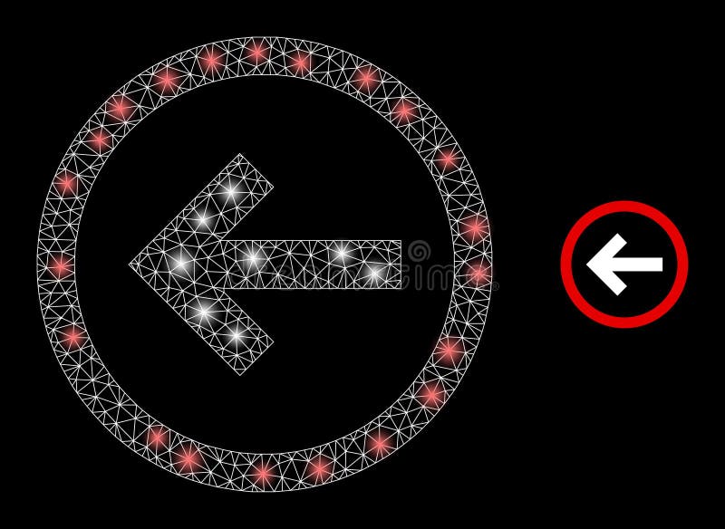 Polygonal Wire Frame Mesh Back Direction with Light Spots Stock Vector ...