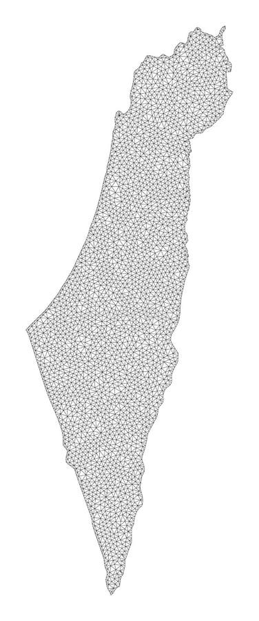 Polygonal Wire Frame Mesh High Detail Raster Map of Israel Abstractions ...