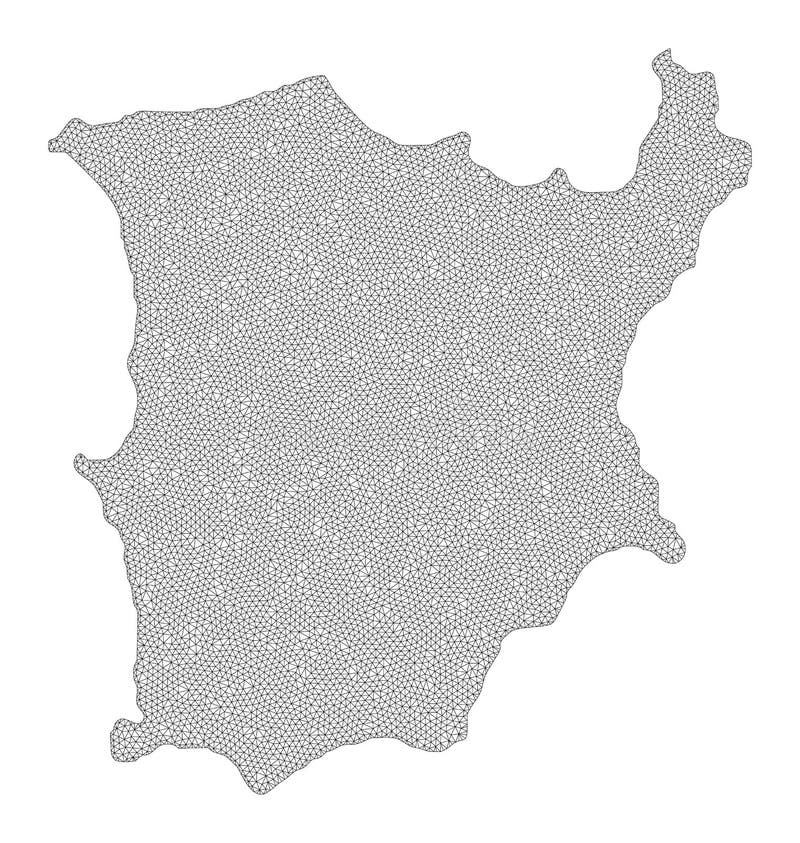 Polygonal Wire Frame Mesh High Resolution Raster Map of Koh Samui ...