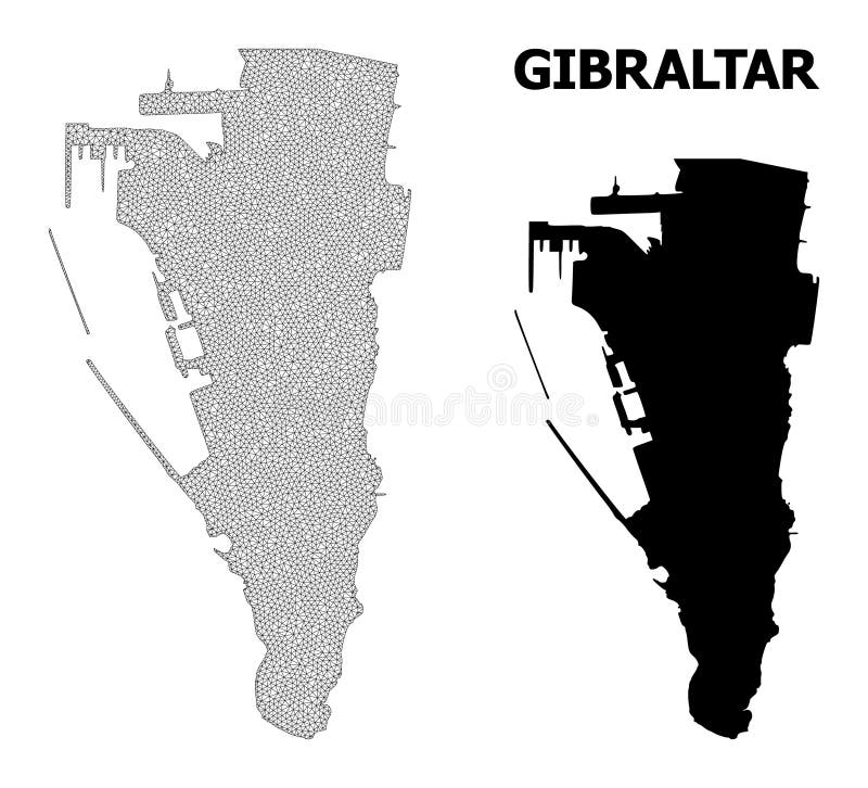 Map of Gibraltar. High Detailed Vector Map - Gibraltar Stock Vector ...