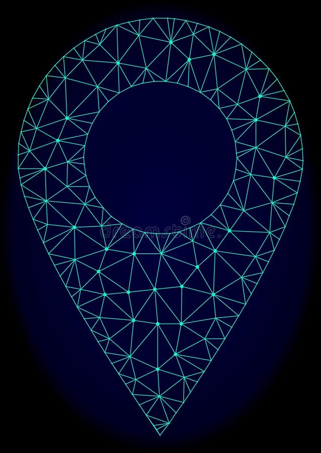 Polygonal Wire Frame Mesh Vector Abstract Local Map Marker Stock Vector Illustration Of