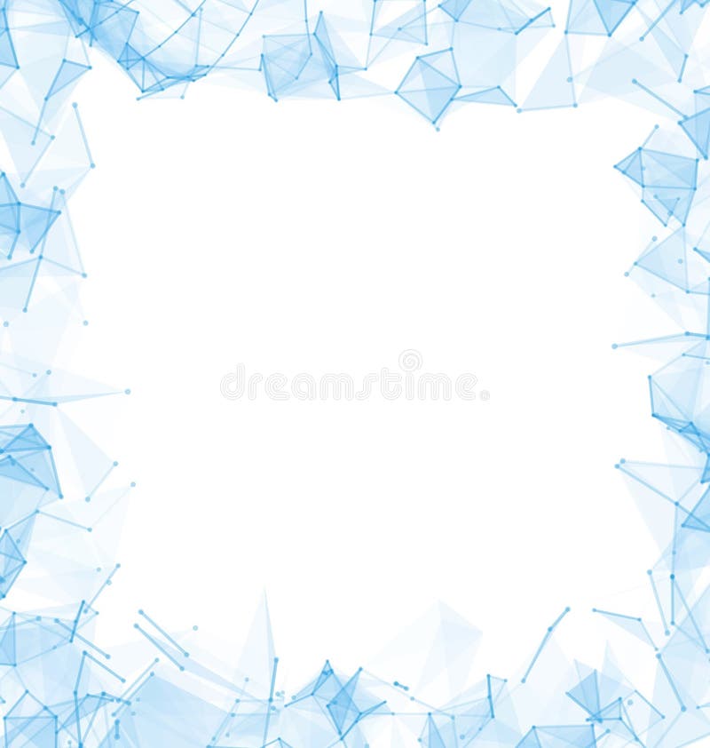 Polygonal Wireframe Border. Geometric Form. Lines Network Polygons ...