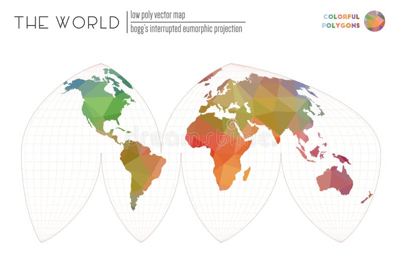 Polygonal world map. stock vector. Illustration of earth - 176041794