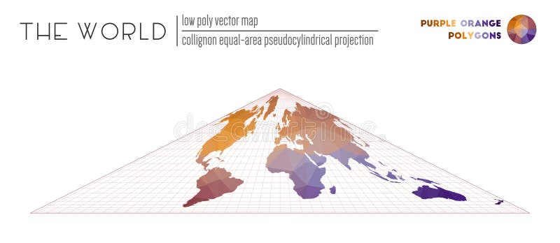 Polygonal world map. stock vector. Illustration of original - 205063562