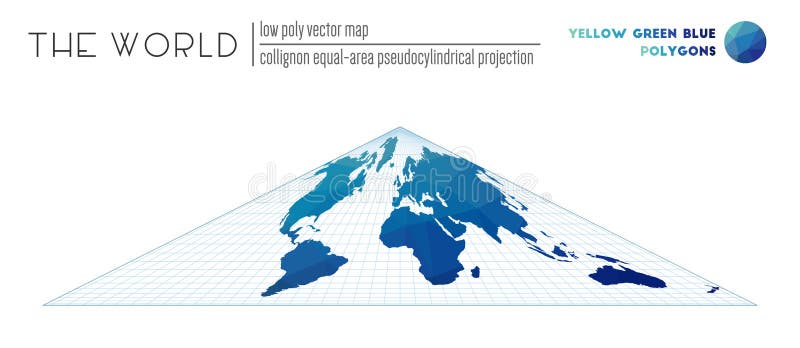 Polygonal world map. stock vector. Illustration of geography - 180755893
