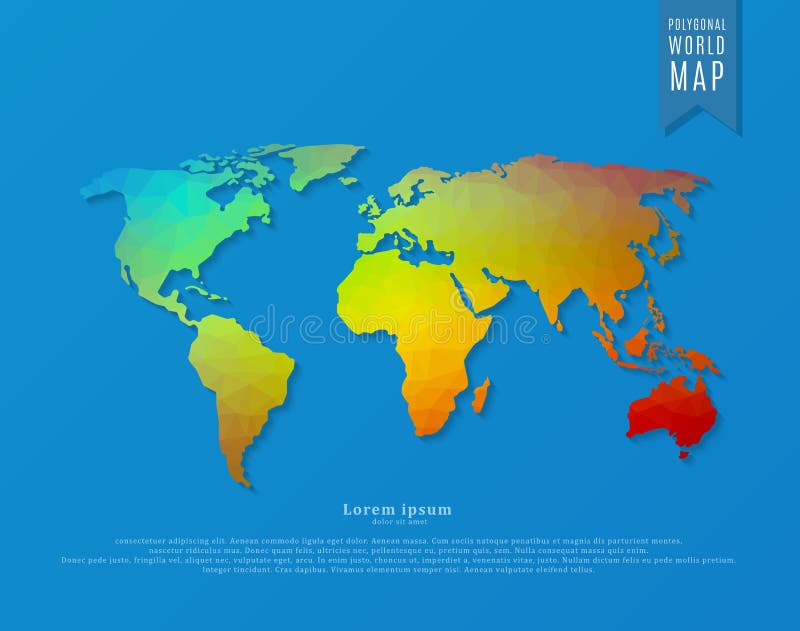 Polygonal world map stock vector. Illustration of colorful - 128508237 Polygonal world map stock vector. Illustration of colorful - 128508237