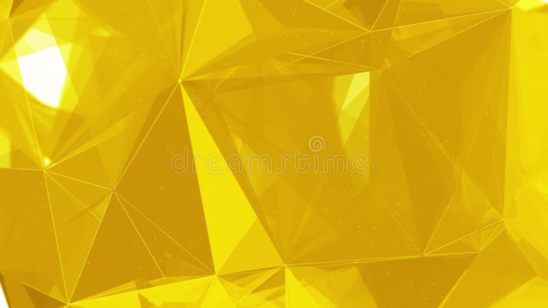 Polygonal Yellow Elements. Abstract Looped Animation of Triangles Stock ...