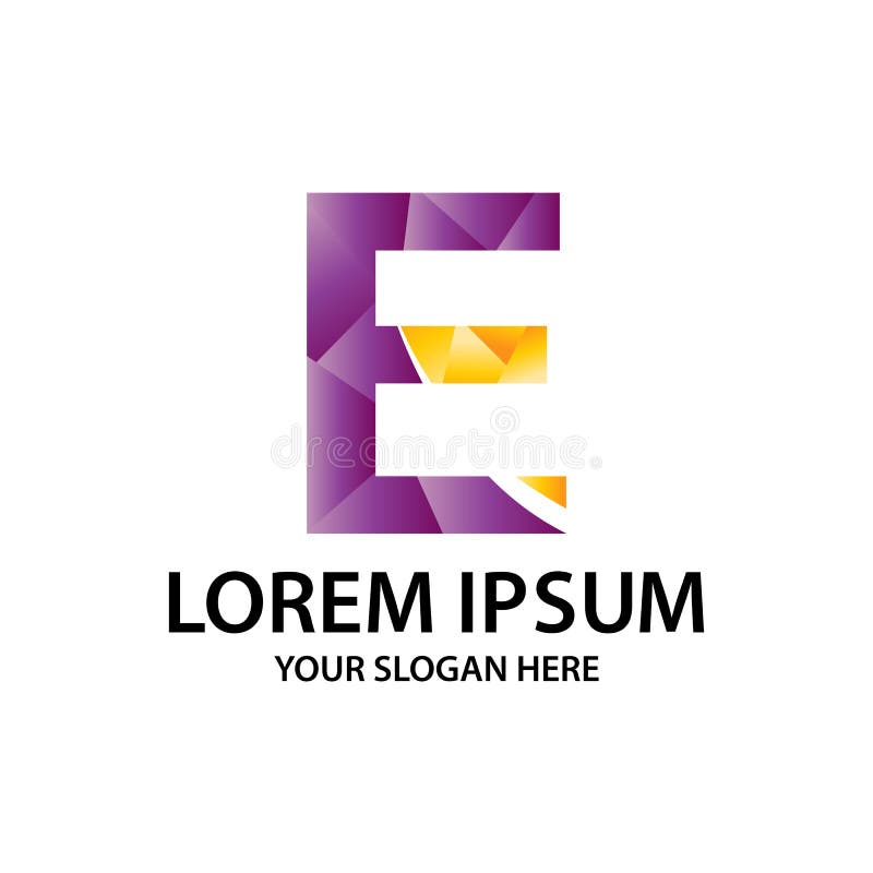 Polygonale Initiale E Mit Logo Vektor Abbildung - Illustration von ...