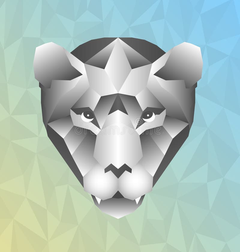 Polygonaler Kopf Des Tigers, Geometrisches Tier Des Polygons, Vektor ...
