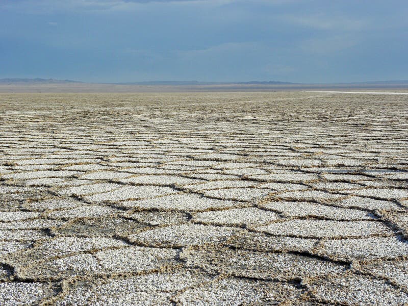 Salt Flat Polygons in Desert , Iran Stock Photo - Image of central ...
