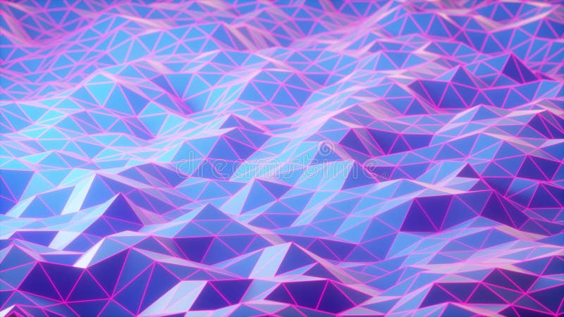 Polygons Waves Perfect Seamless Loop of Slowmotion Polygon Waves Stock ...