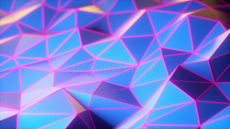 Polygons Waves Perfect Seamless Loop of Slowmotion Polygon Waves Stock ...