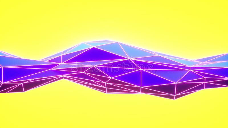 Polygons Waves Perfect Seamless Loop of Slowmotion Polygon Waves Stock ...