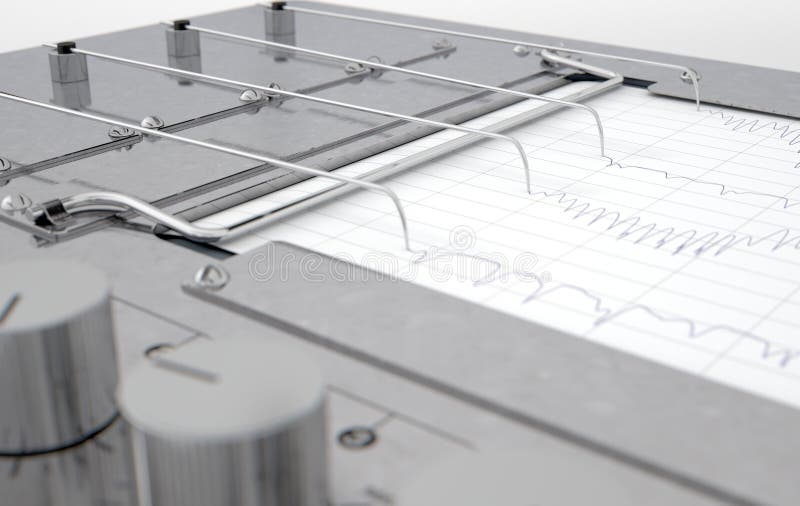 Polygraph Lie Detector Machine Stock Illustration - Illustration of ...