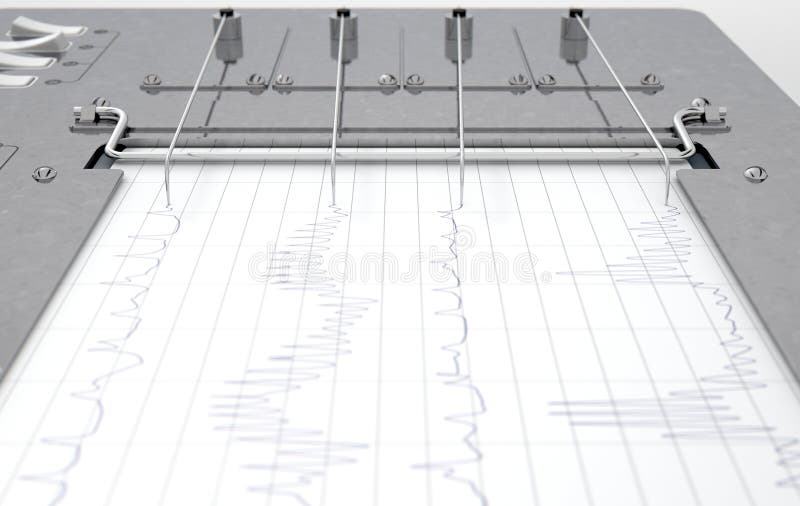 Polygraph Lie Detector Machine Stock Illustration - Illustration of ...