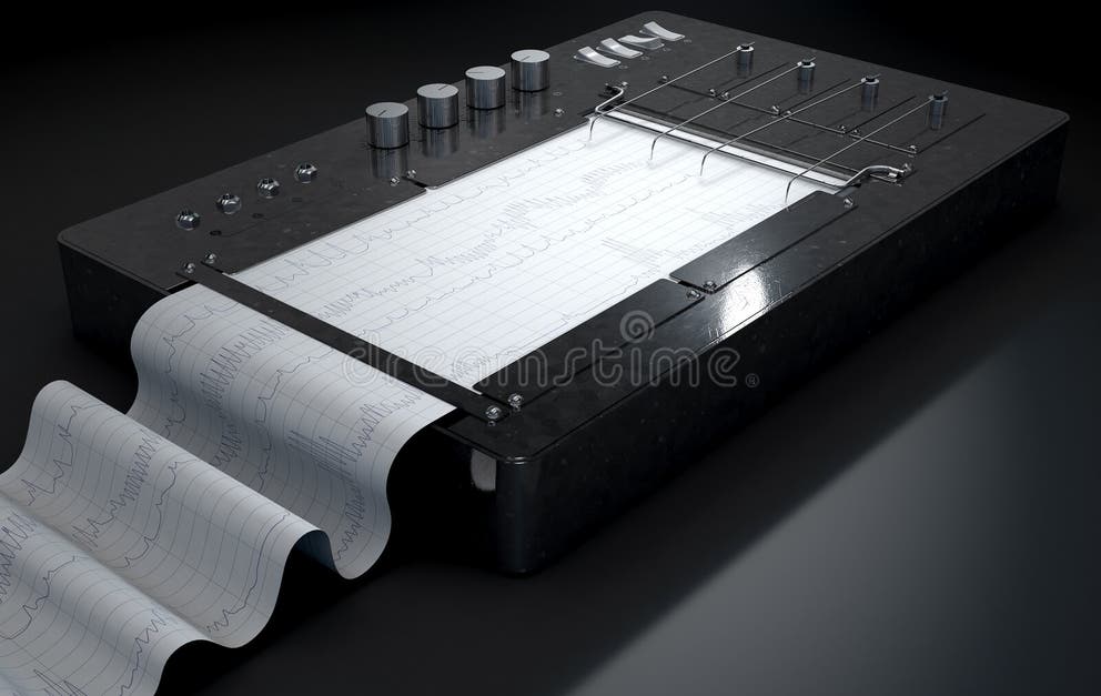 Polygraph Lie Detector Machine Stock Illustration - Illustration of ...