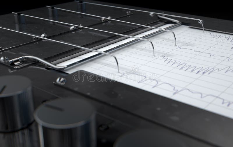 Polygraph Lie Detector Machine Stock Illustration - Illustration of ...