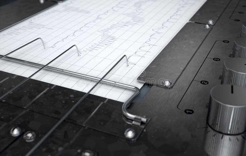 Polygraph Lie Detector Machine Stock Illustration - Illustration of ...