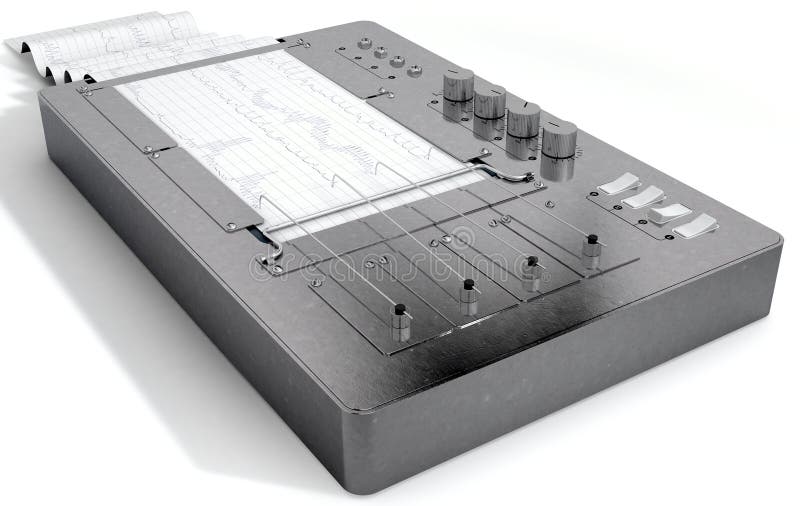 Polygraph Lie Detector Machine Stock Illustration - Illustration of ...
