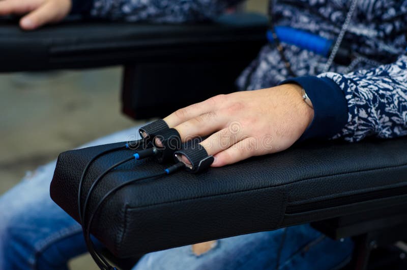 Polygraph Lie Detector Test Stock Photo - Image of adult, closeup ...
