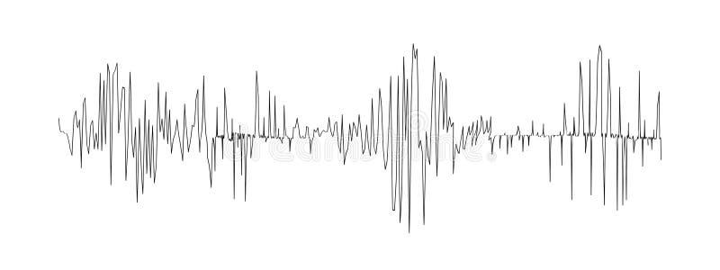 Polygraph or Seismometer Diagram. Seismogram or Lie Detector Graph ...