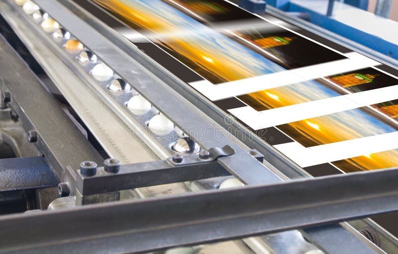Polygraphic Process in a Printing House Stock Image - Image of ...
