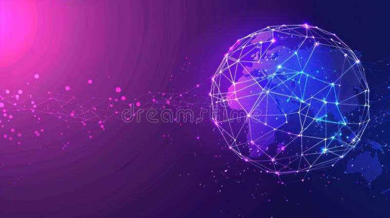 Polyhedral Network. Abstract Global Connection Concept Stock ...