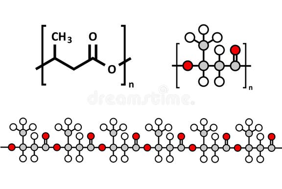 Polyhydroxybutyrate (PHB) Biodegradable Plastic, Chemical Structure ...