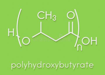 Polyhydroxybutyrate (PHB) Biodegradable Plastic, Chemical Structure ...