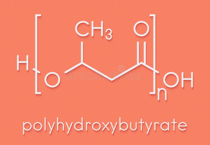 Polyhydroxybutyrate (PHB) Biodegradable Plastic, Chemical Structure ...