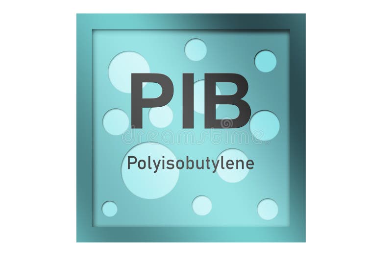Polyisobutylene (PIB) Polymer on Blue Background Stock Illustration ...
