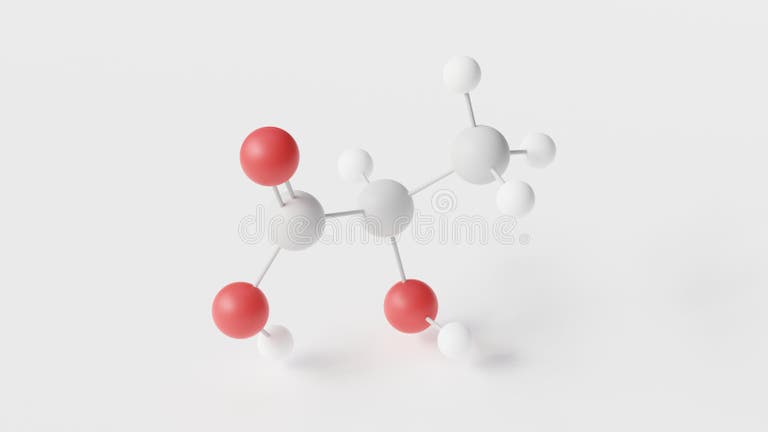 Polylactic Acid Molecule 3d, Molecular Structure, Ball and Stick Model ...