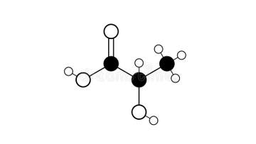 Polylactic Acid Molecule, Structural Chemical Formula, Ball-and-stick ...