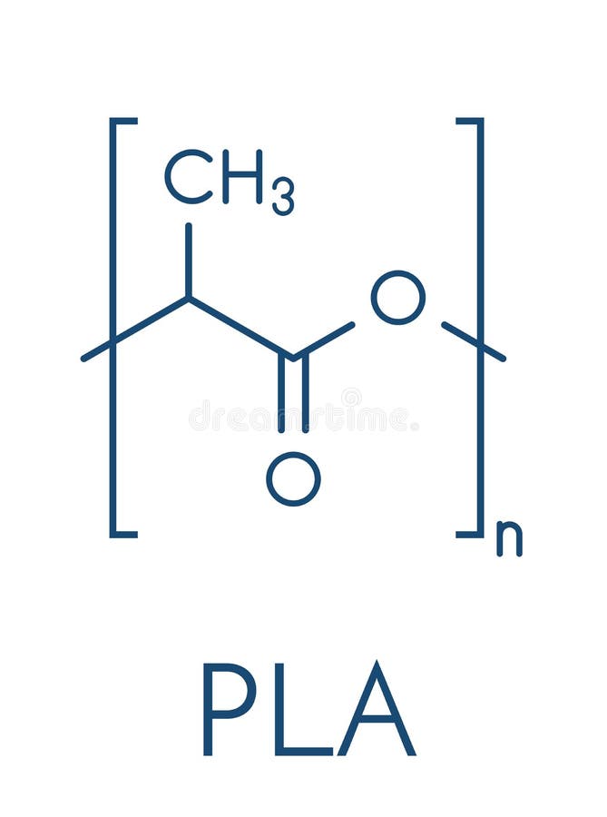 Polylactic Acid PLA, Polylactide Bioplastic, Chemical Structure ...