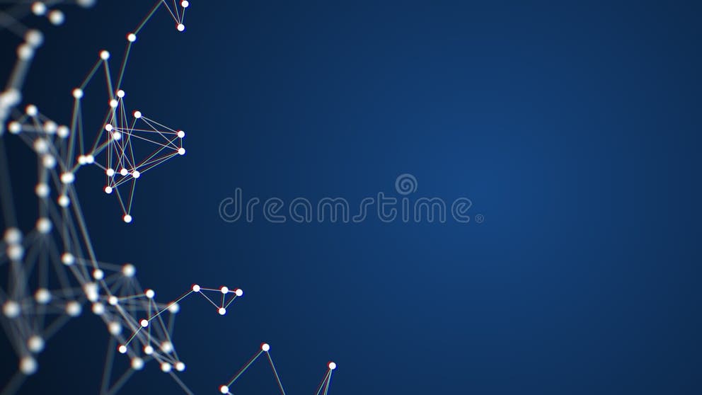 Polyline Polygon Mesh with Points, Lines. Radiation. Stock Illustration ...