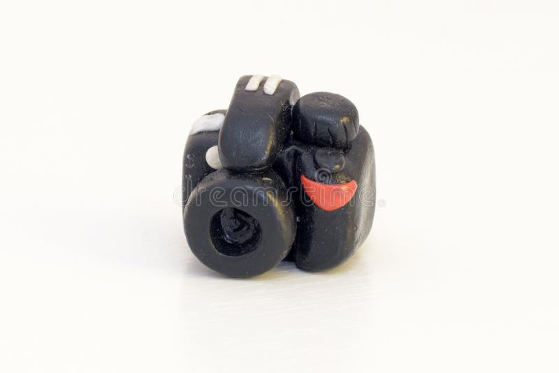 Polymer Clay DSLR Camera Doll. Stock Image - Image of form, engaging ...