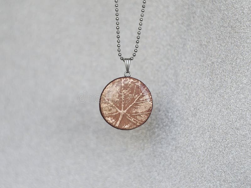 Polymer Clay Leaf Texture Pendant Stock Photo - Image of gift, fashion ...