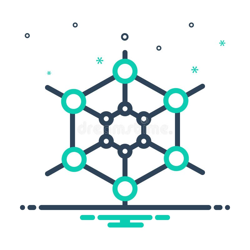 Mix Icon for Polymer, Molecule and Polypropylene Stock Illustration ...