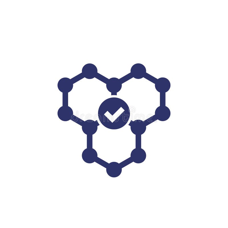 Polymer Icon with a Molecule Stock Vector - Illustration of sign ...