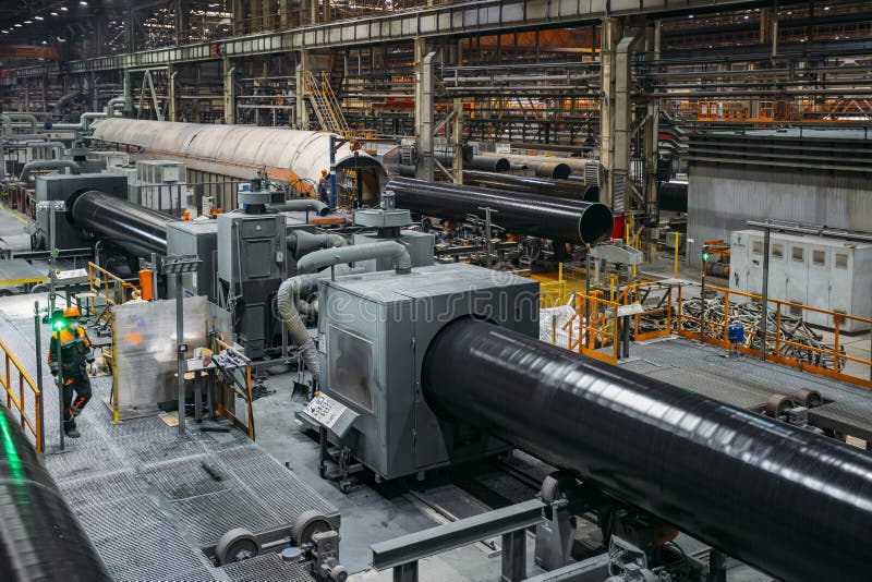 Polymer Layer Anti Corrosion Pipe Coating Machinery Stock Image - Image ...